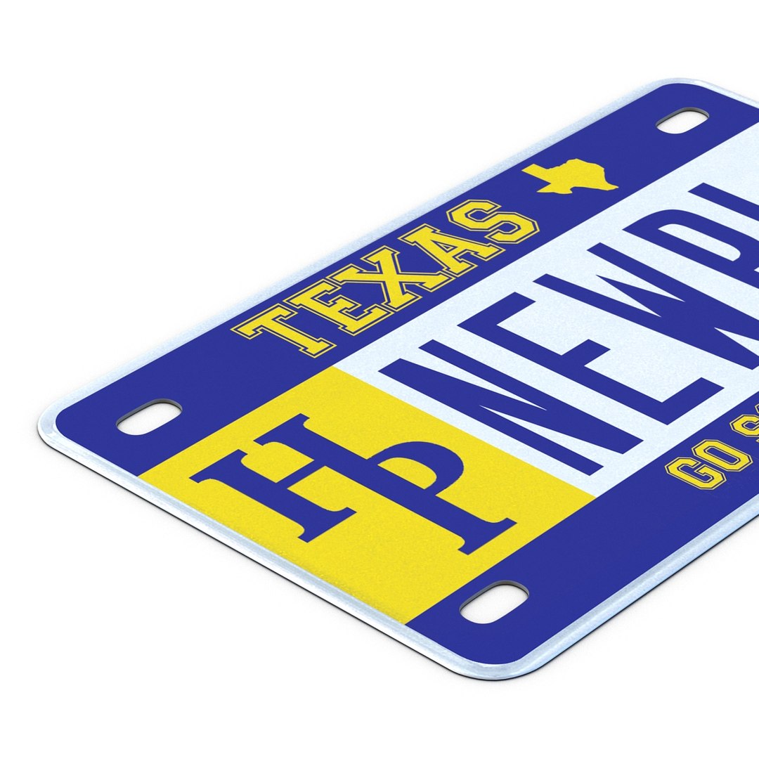 3d Model Texas License Plate