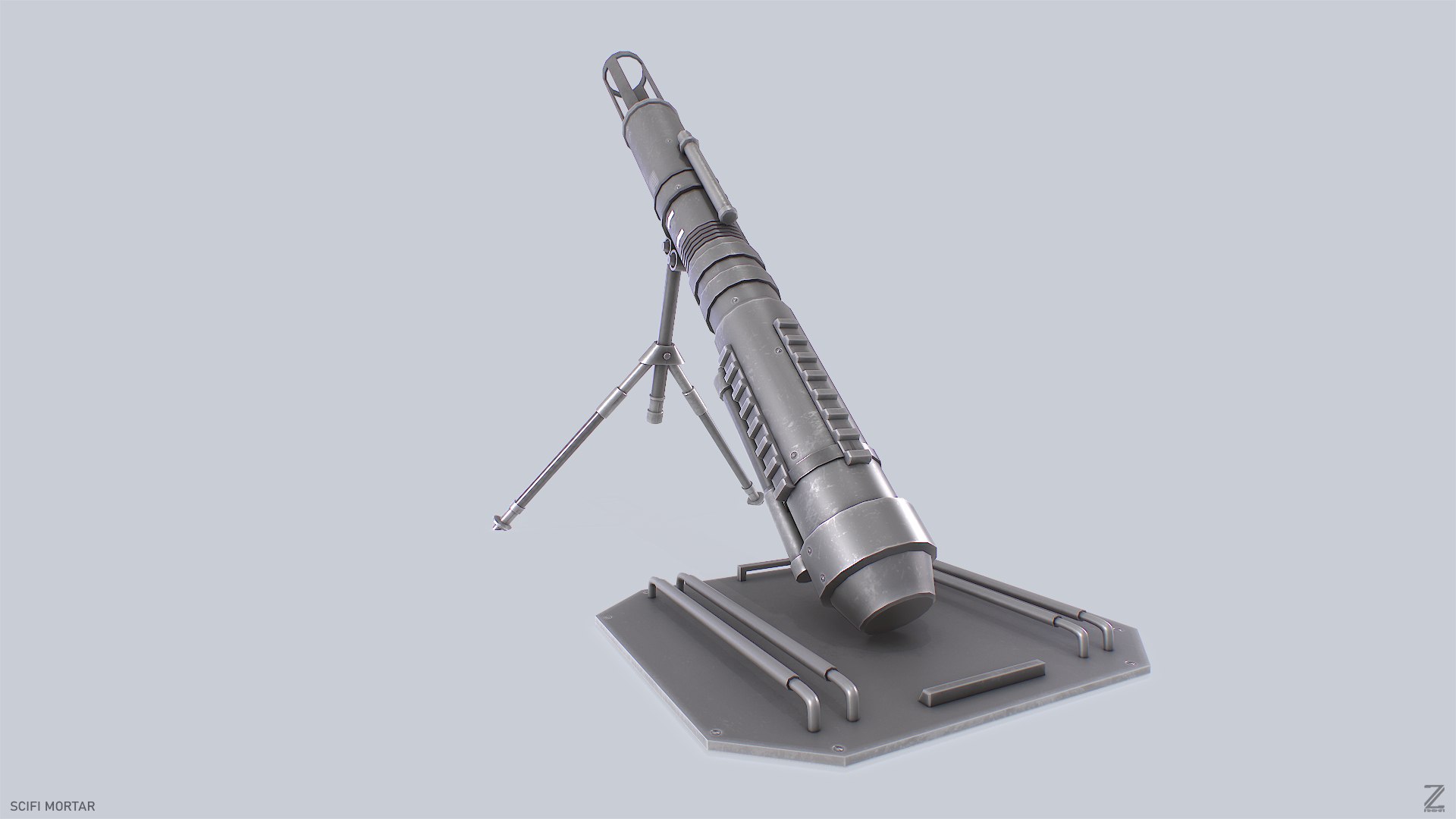 3D Sci Fi Mortar - TurboSquid 2230845