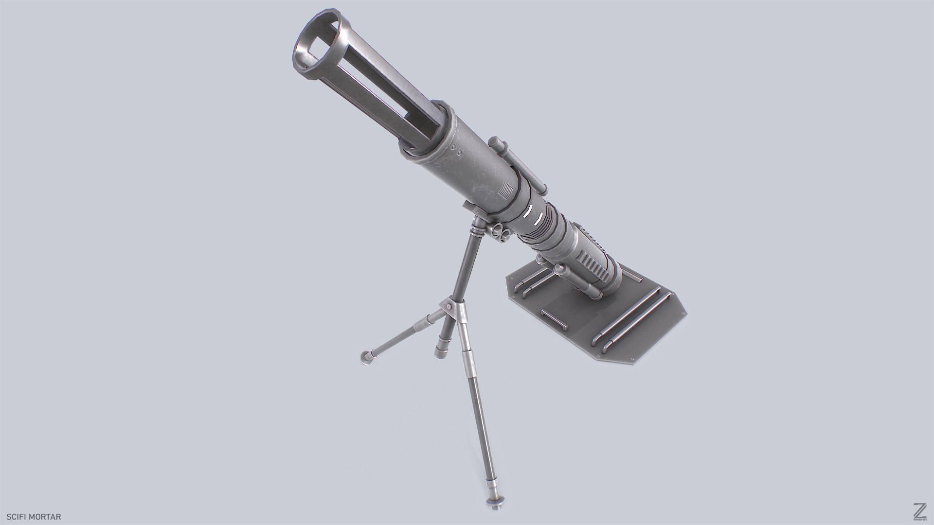 3D Sci Fi Mortar - TurboSquid 2230845