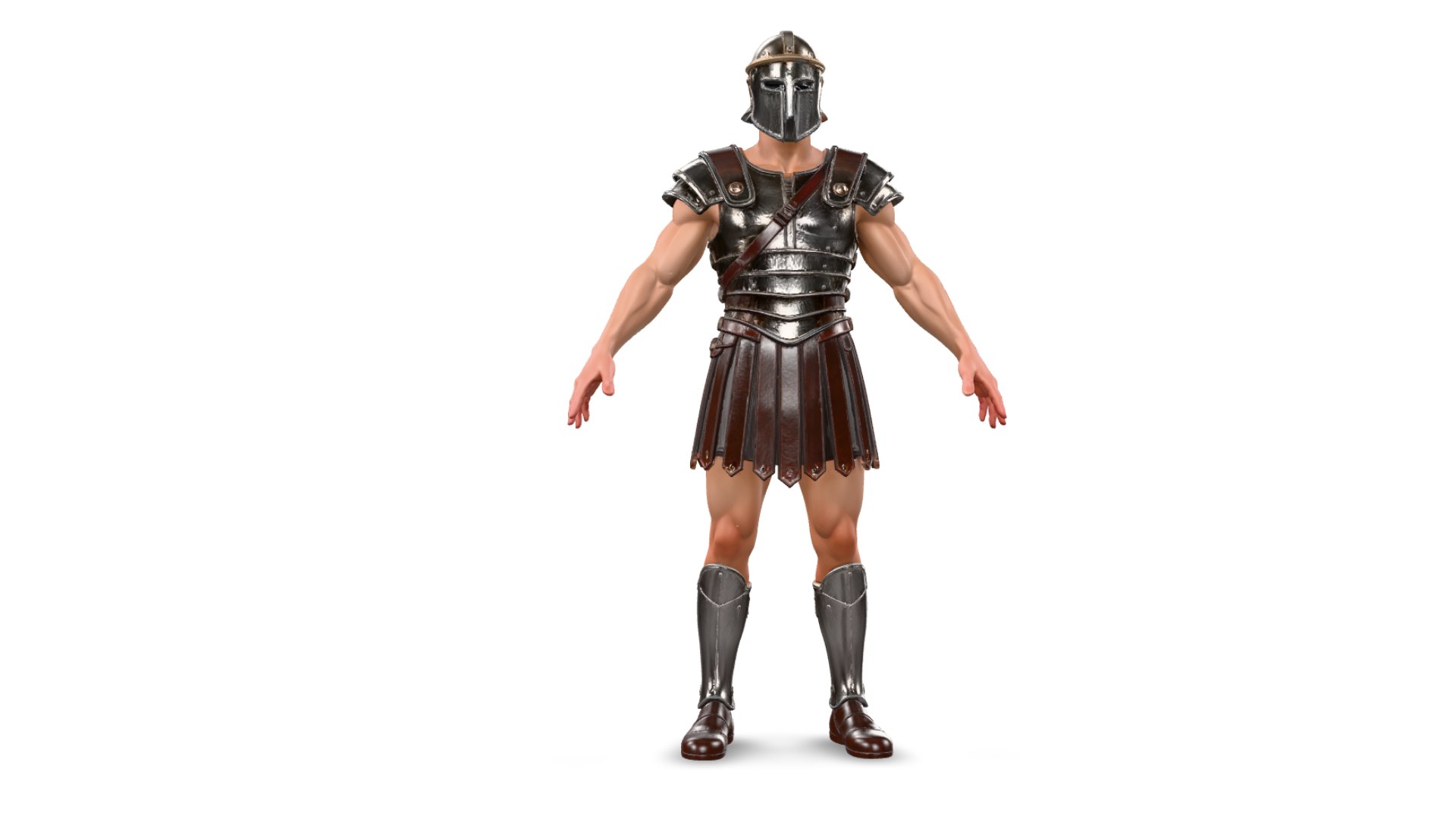 Roman Legionnaire Soldier Character 2 Versions Low-poly Model ...