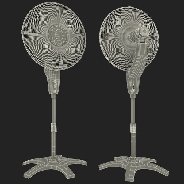 stand fan honeywell 3d model