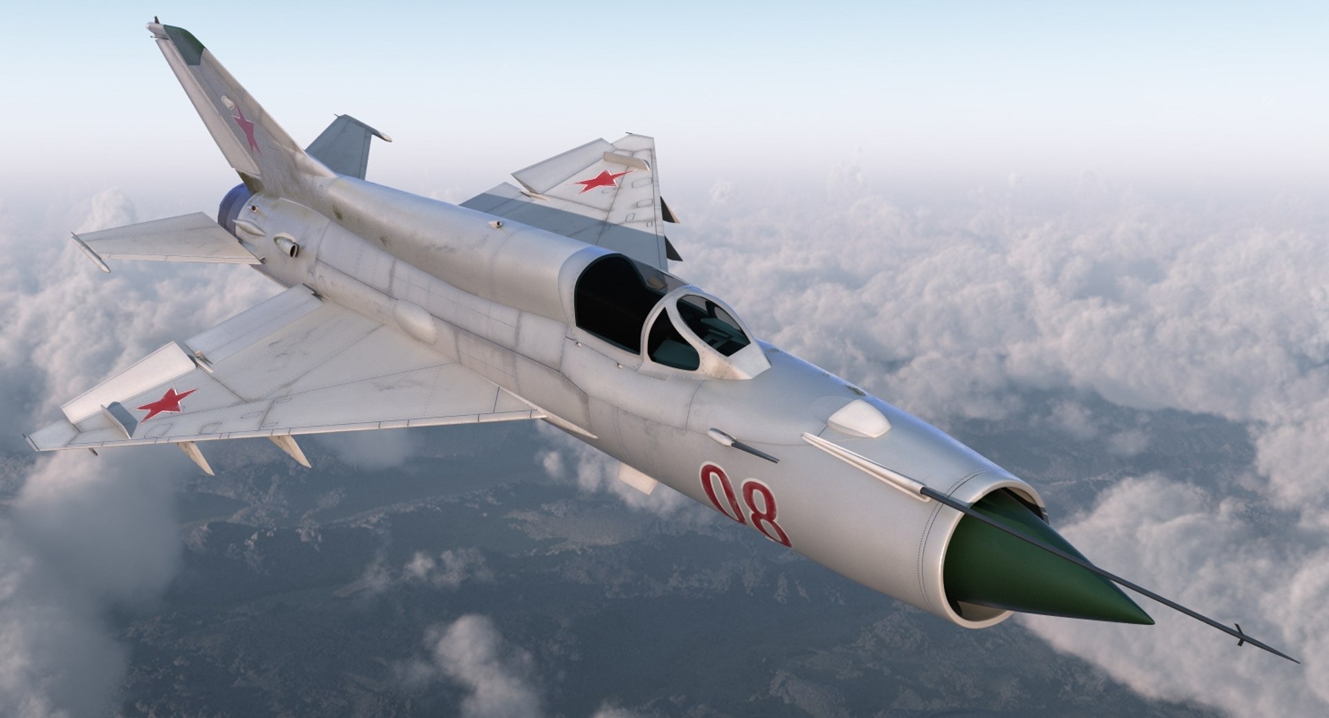 Fighter Mig-21 Fishbed Russian 3d Model