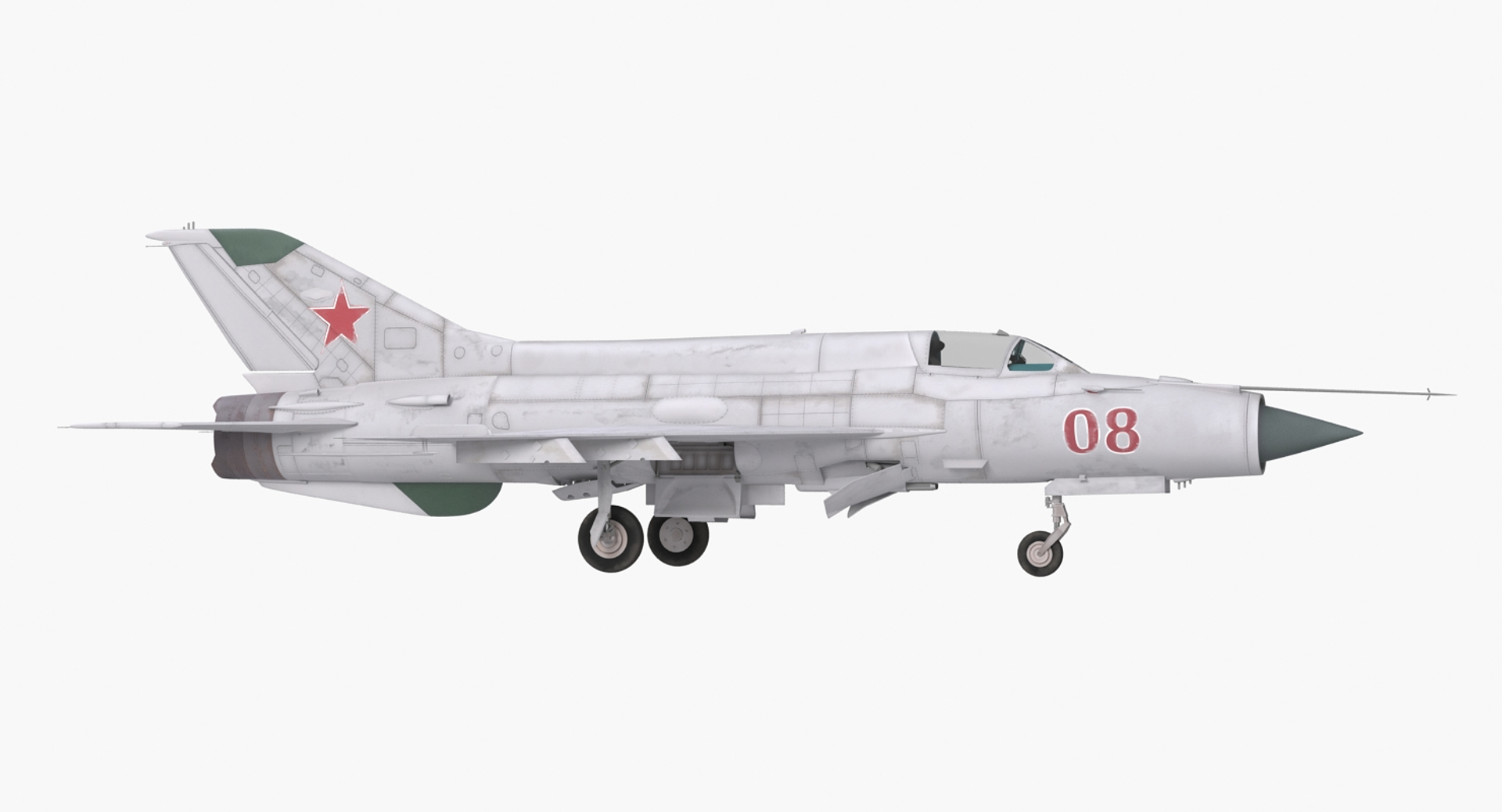 Fighter Mig-21 Fishbed Russian 3d Model