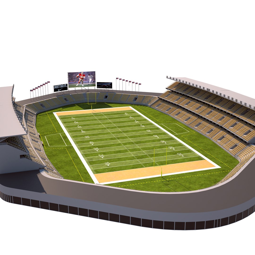 American Football Stadium 3D Model - TurboSquid 1304190