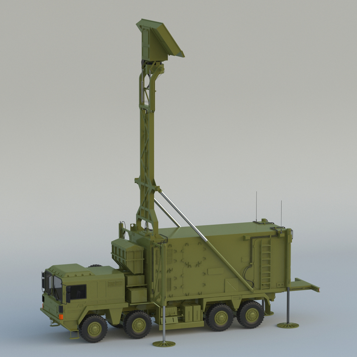 Mobile Tracking Radar Truck model - TurboSquid 1922114