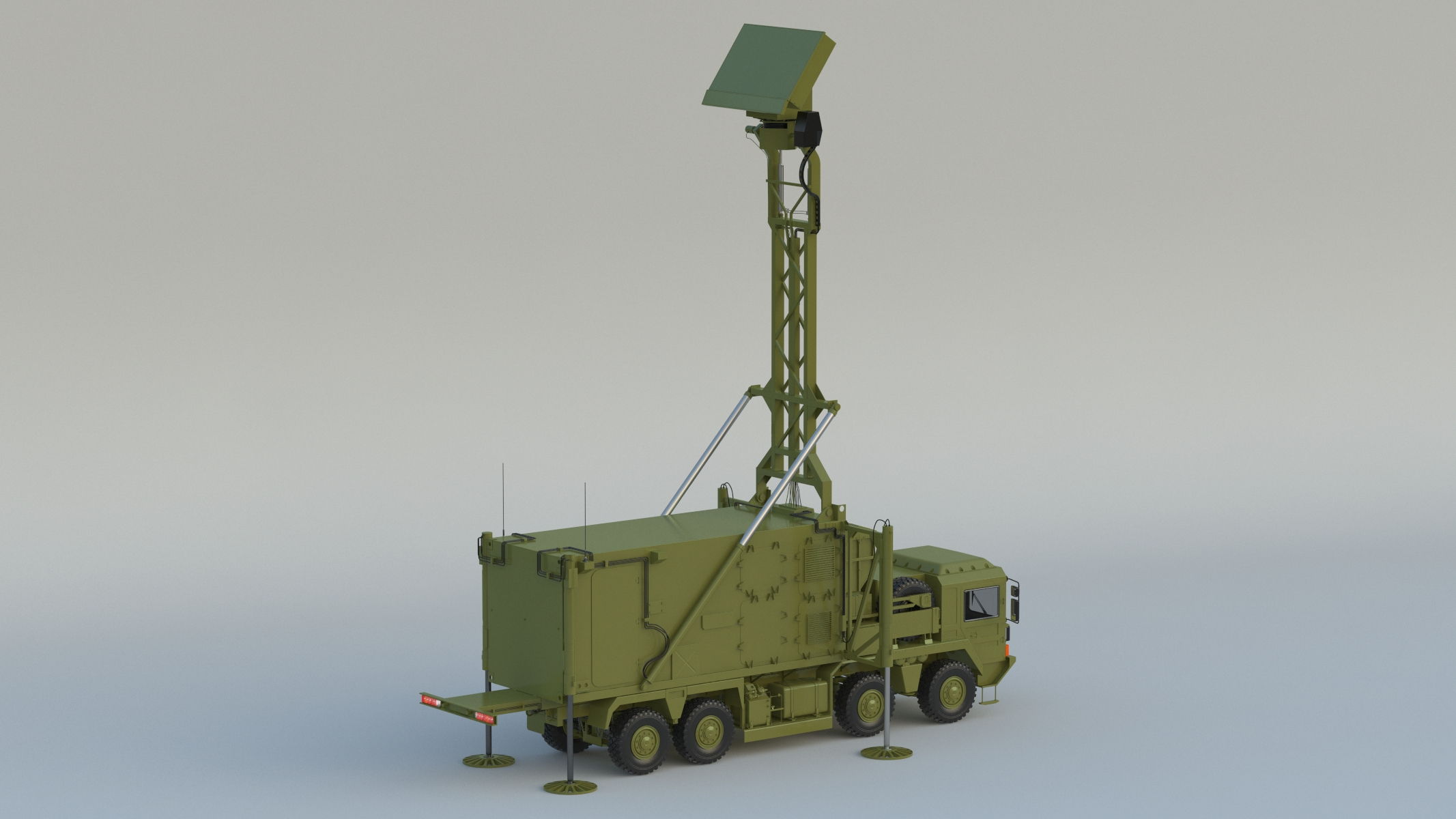modelo 3d Mobile Tracking Radar Truck - TurboSquid 1922114