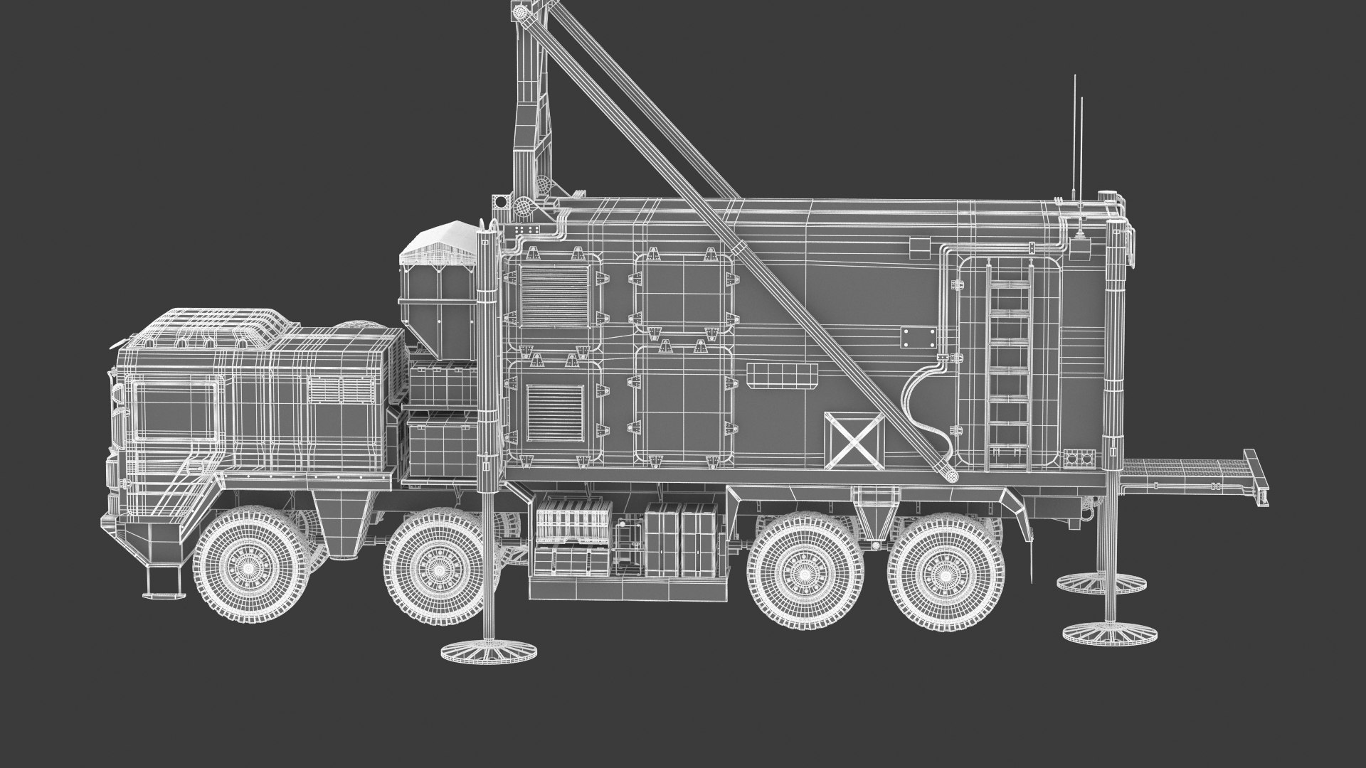 Mobile Tracking Radar Truck Model - TurboSquid 1922114