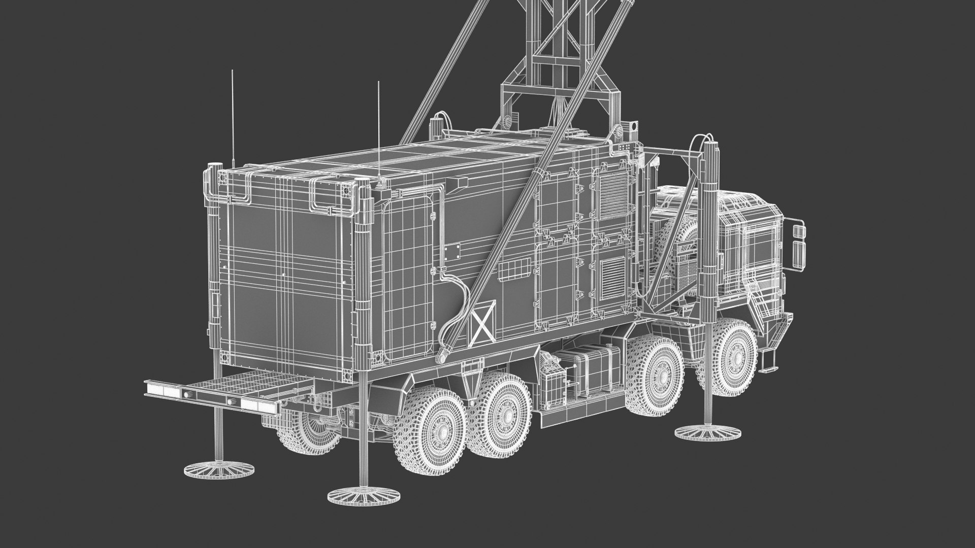 Mobile Tracking Radar Truck Model - TurboSquid 1922114
