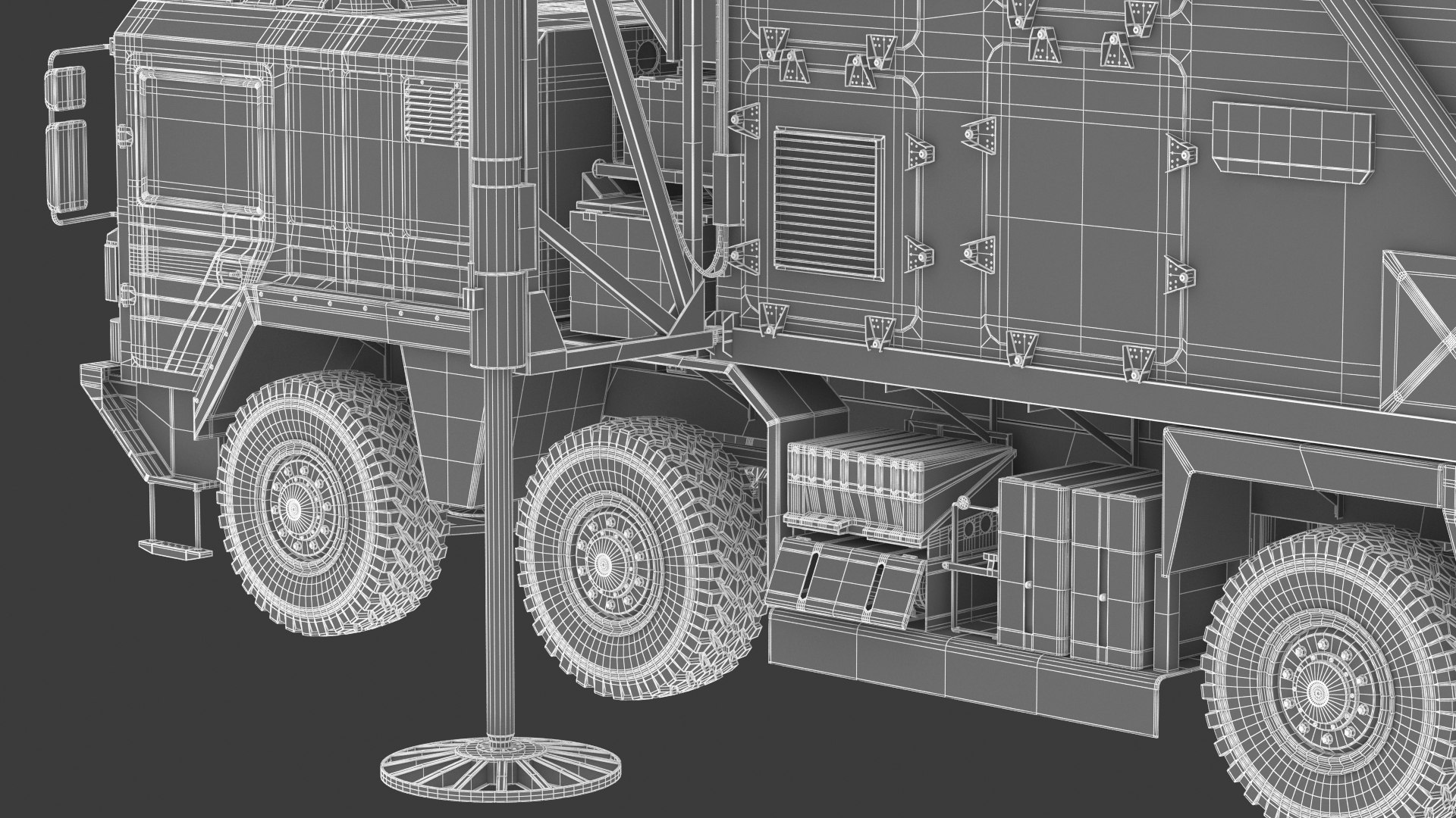 Mobile Tracking Radar Truck Model - TurboSquid 1922114