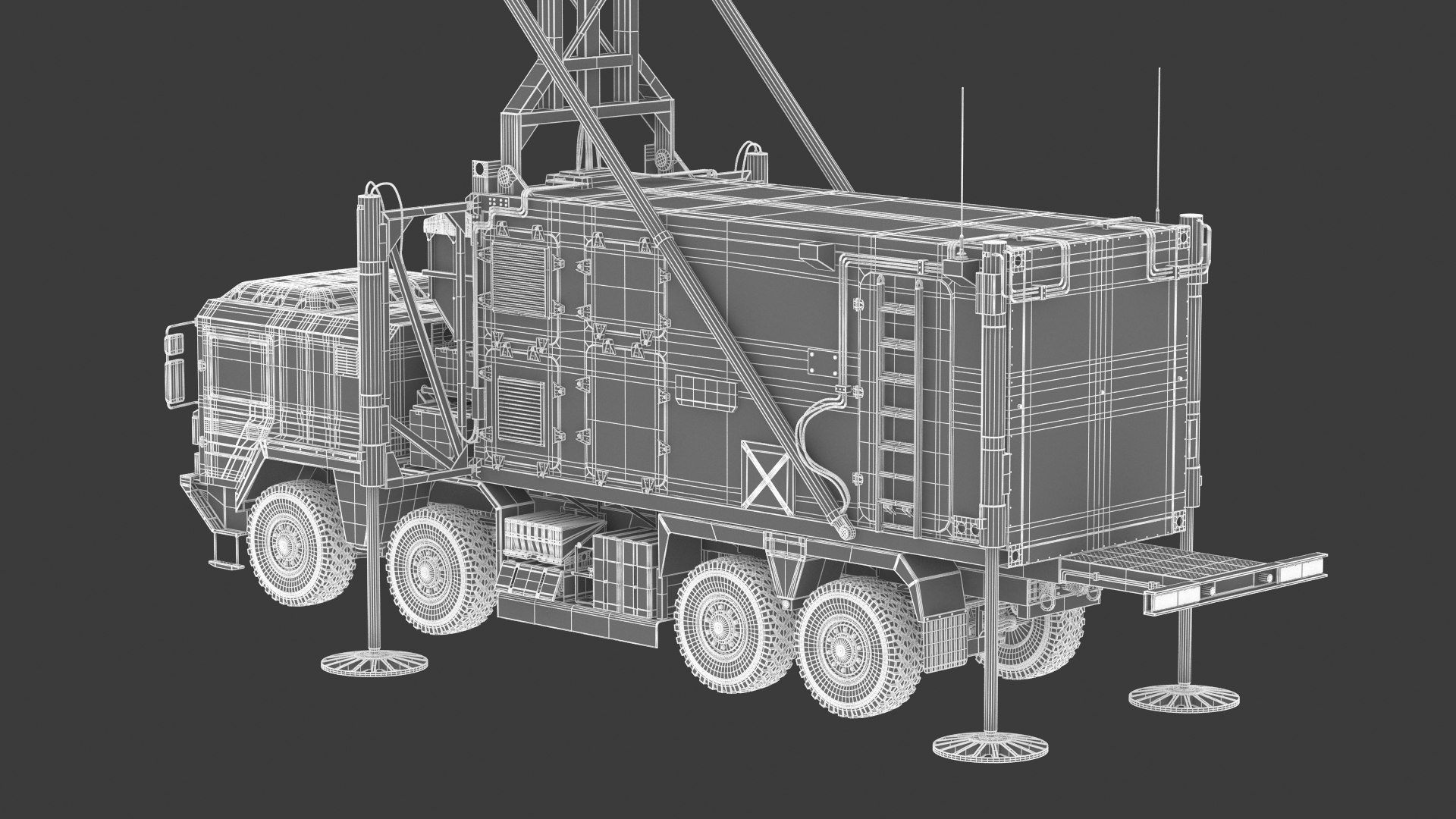 Mobile Tracking Radar Truck Model - TurboSquid 1922114