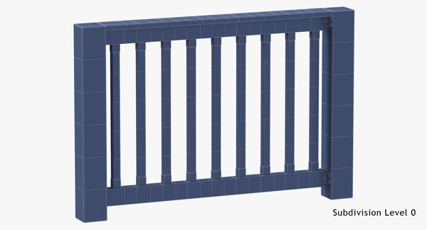 Medieval Tileable Wooden Railing model - TurboSquid 1813052