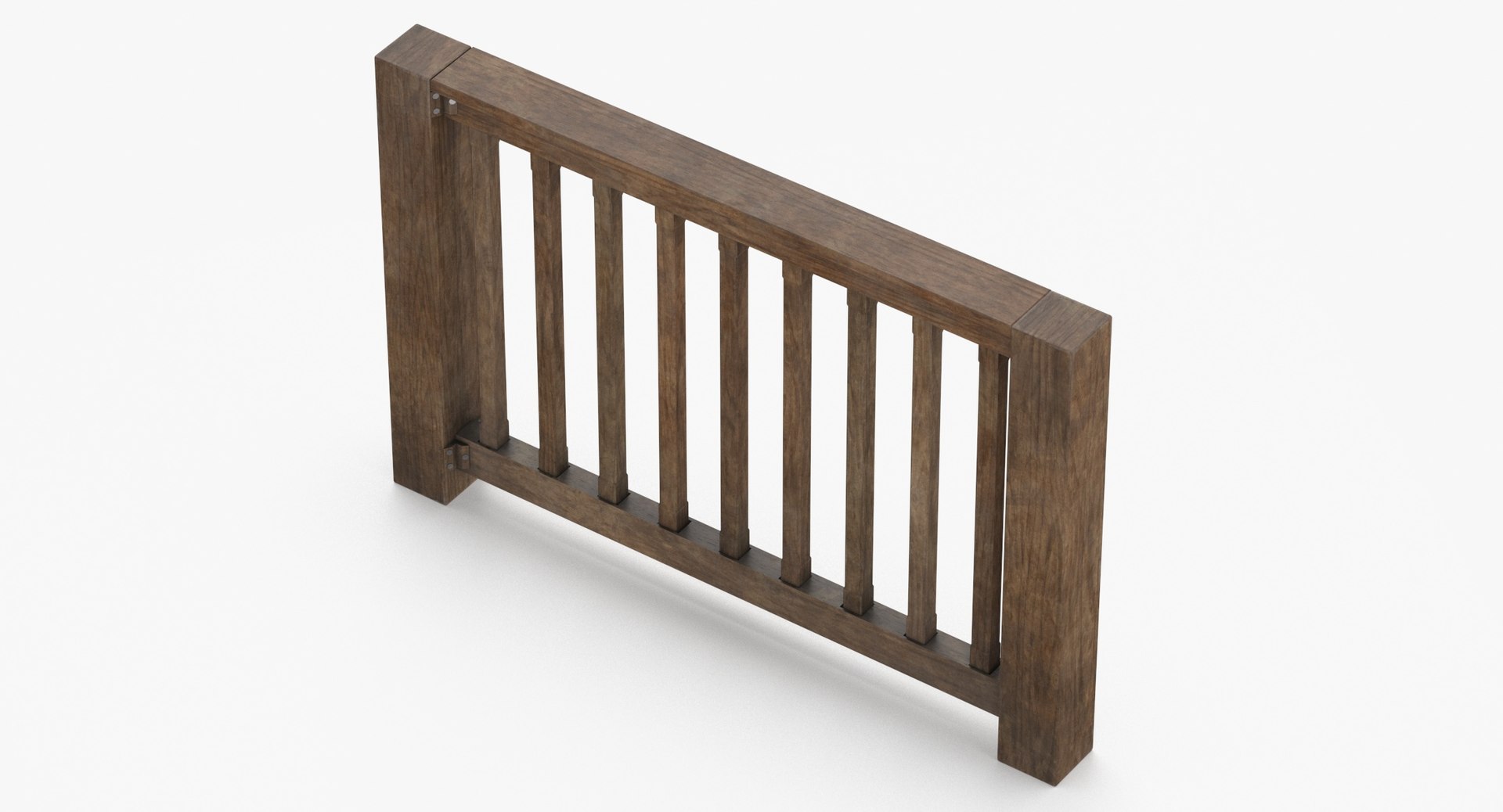 Medieval Tileable Wooden Railing Model - TurboSquid 1813052