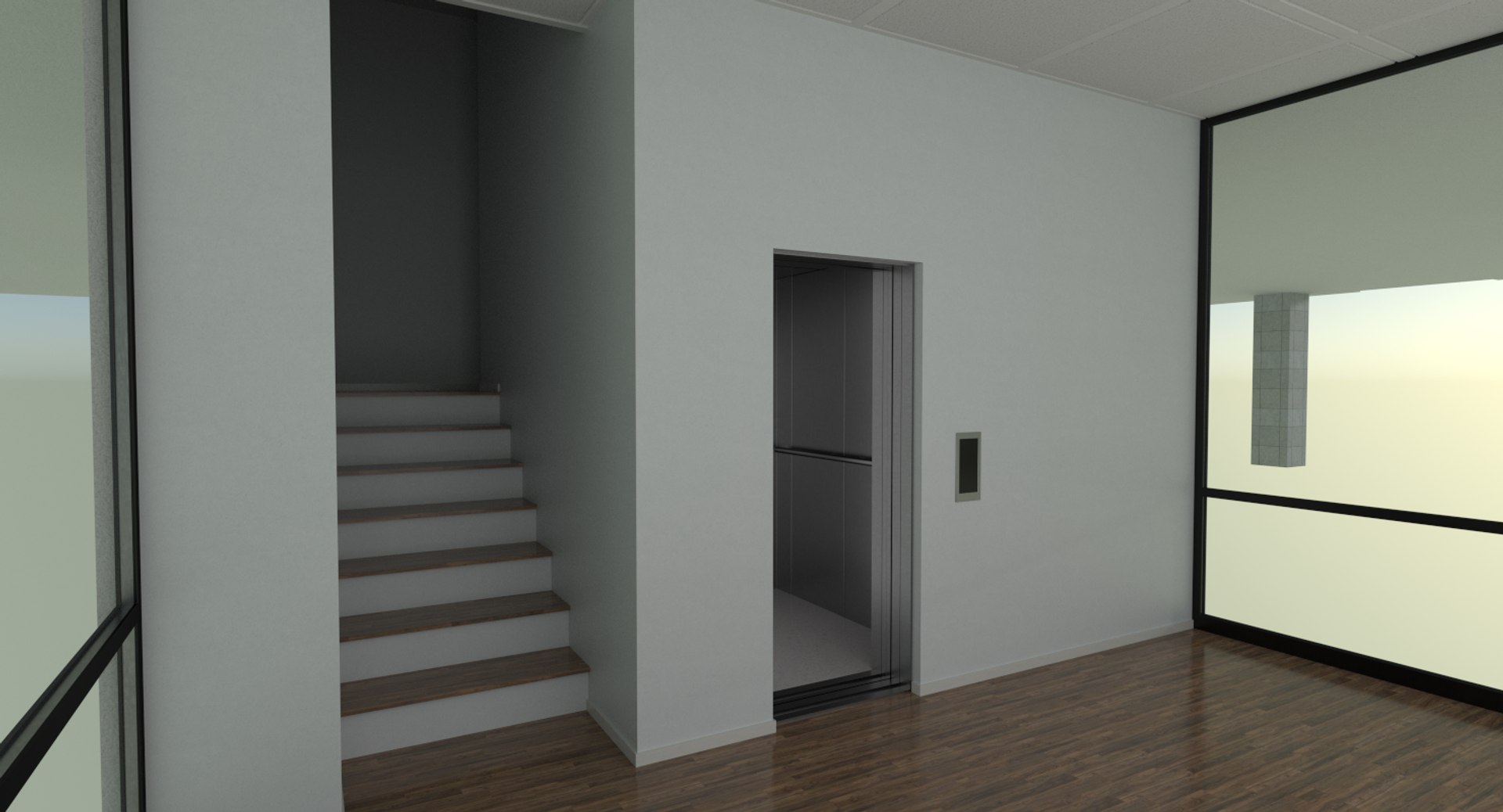 3d Apartment Skyscraper Building Interior Model