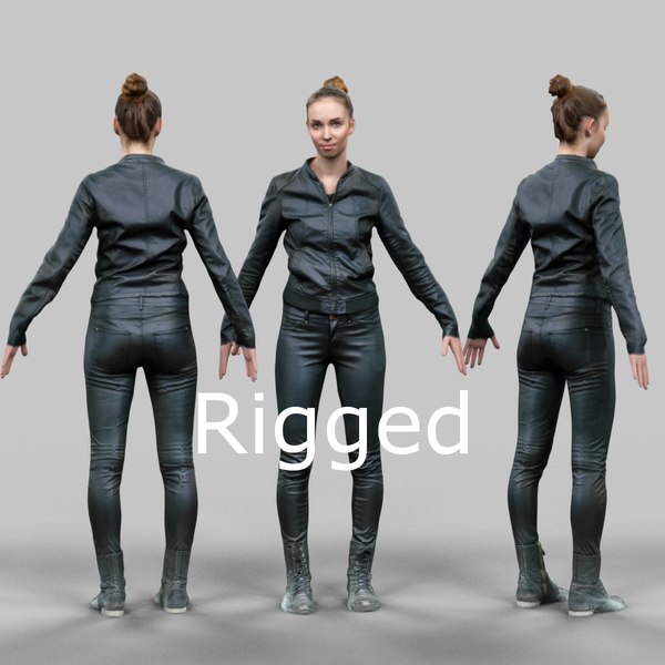 12 realistic characters 3d model