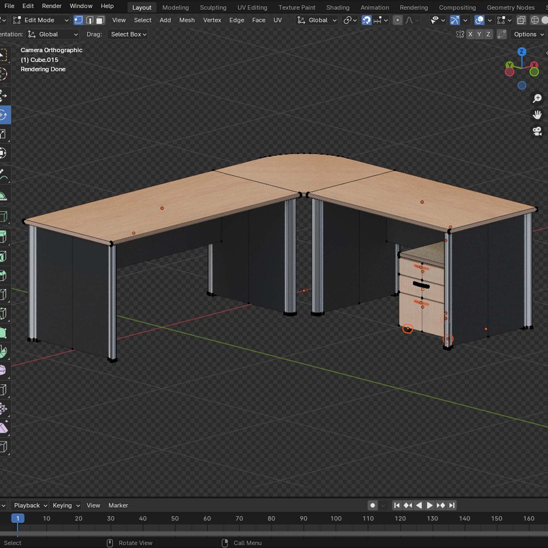 Director Desk 3D Model - TurboSquid 2180800