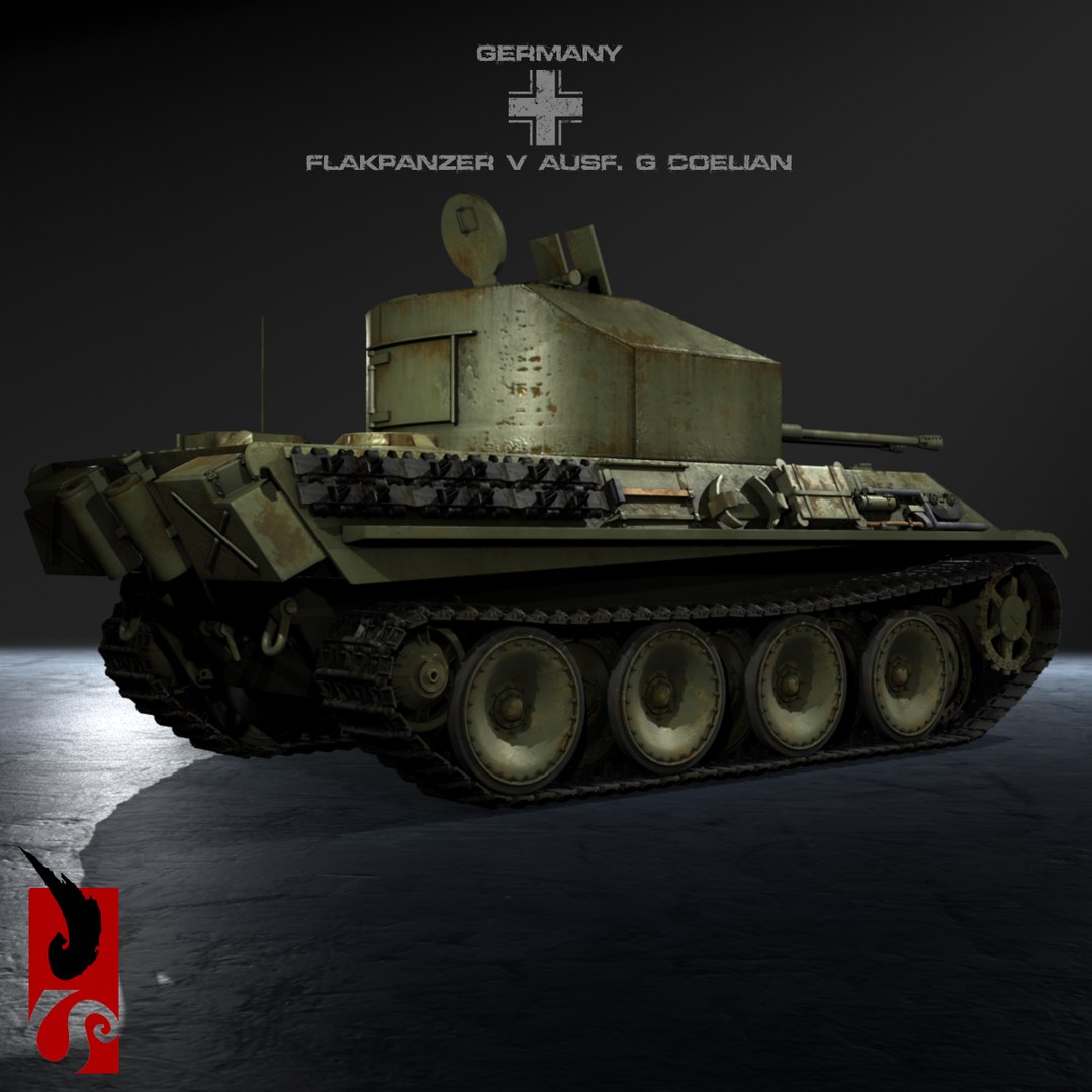 3d German Wwii Flakpanzer V