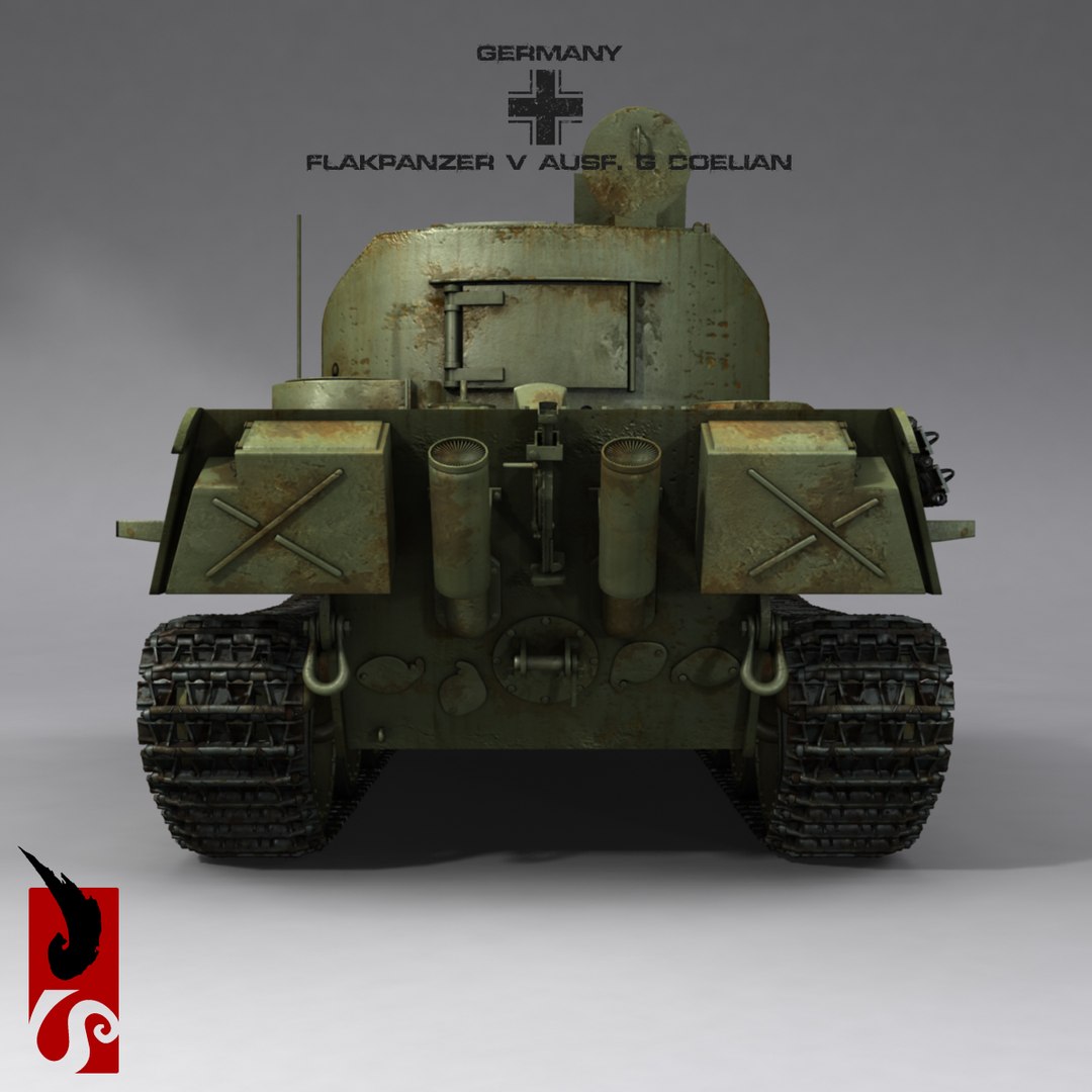 3d German Wwii Flakpanzer V