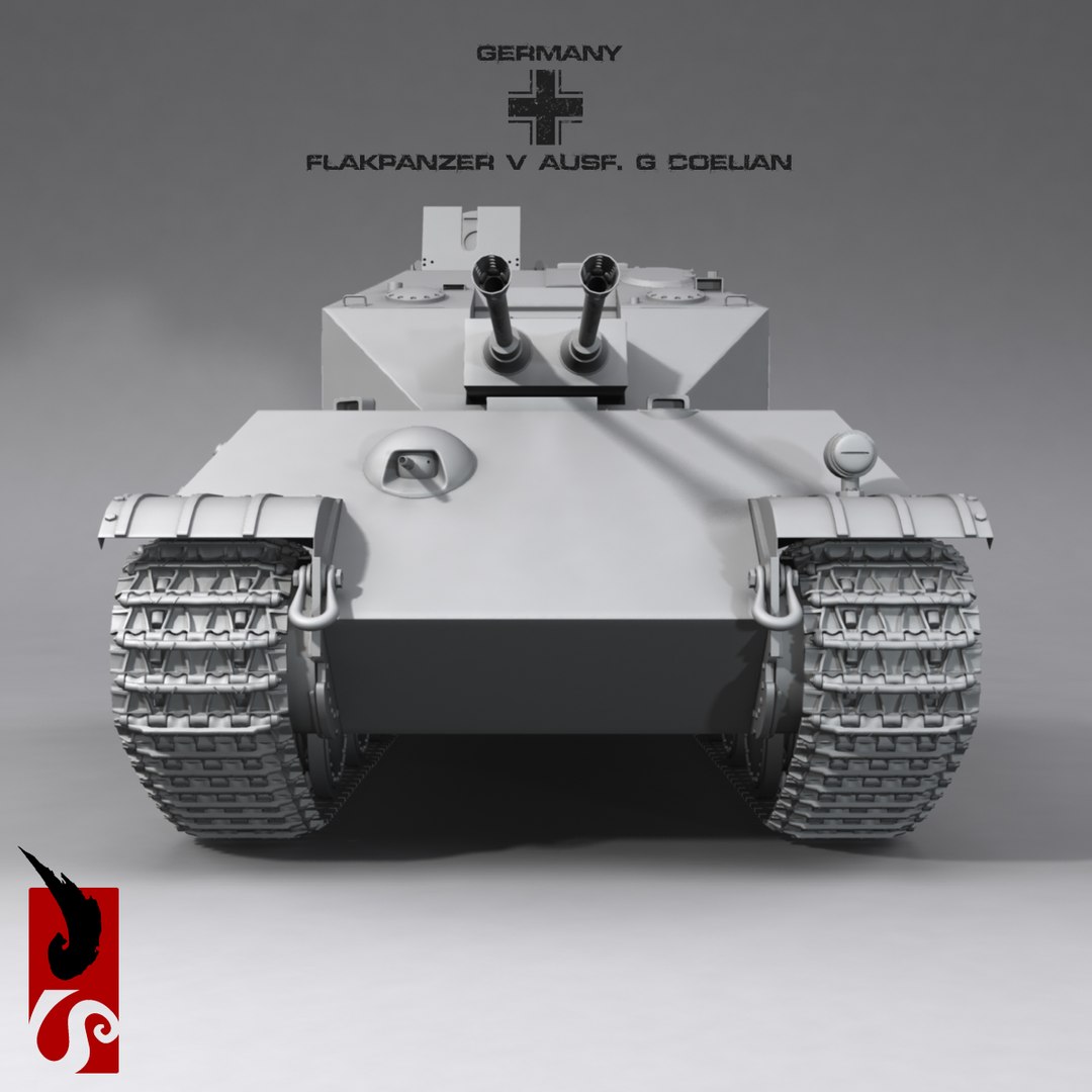 3d german wwii flakpanzer v