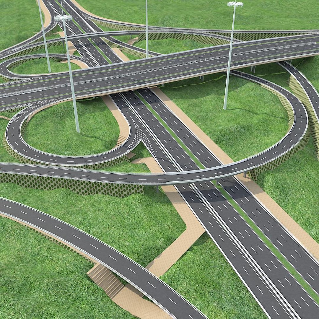 3d Model Highway Road Way