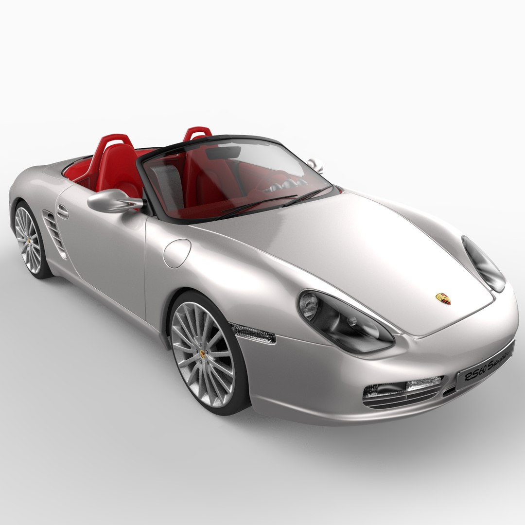 3d pre-rigged boxster spyder rigged model