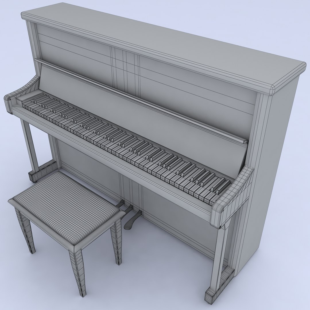 3d piano keyboard instrument model
