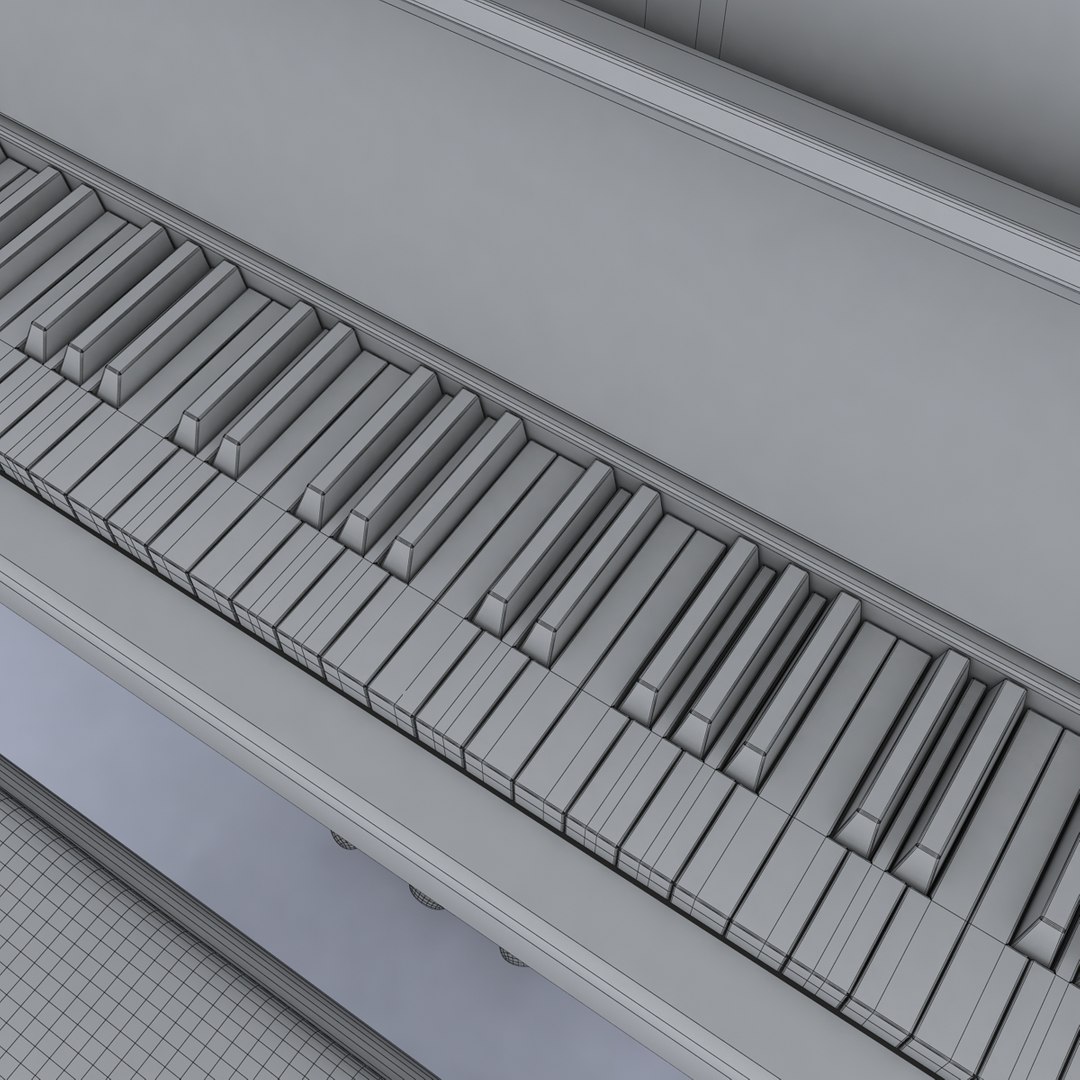3d piano keyboard instrument model