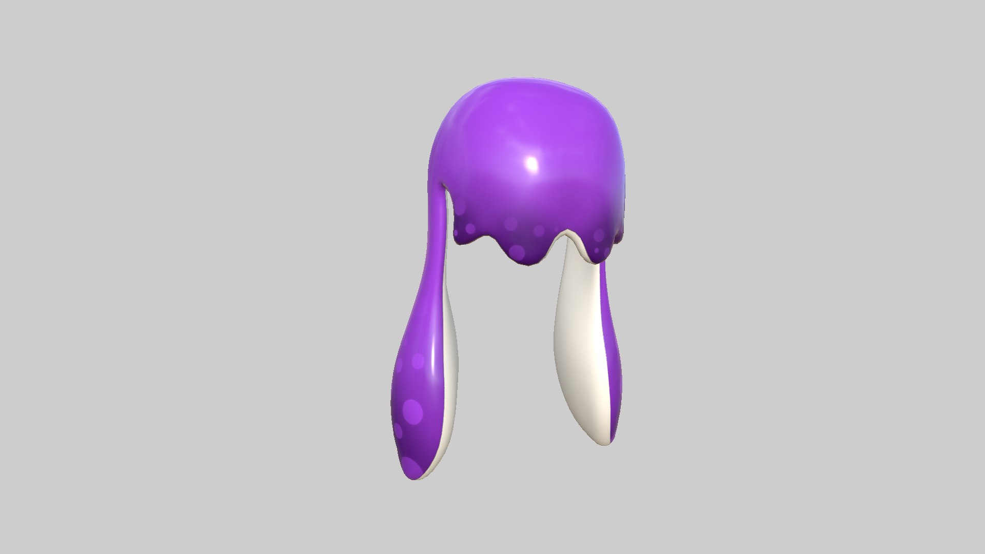 3D Inkling Hair 04 Purple - Splatoon Character Design model ...