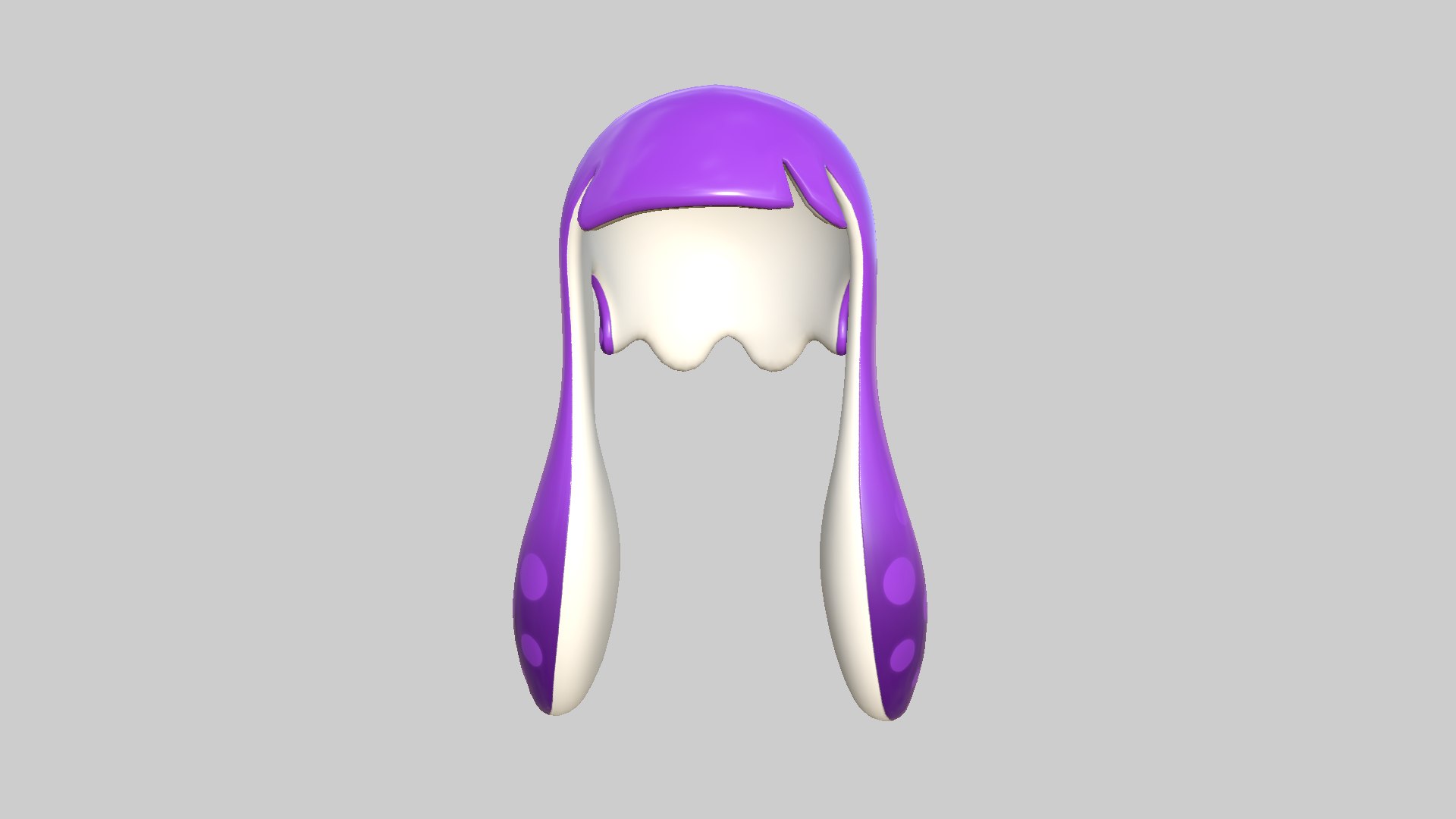 3D Inkling Hair 04 Purple - Splatoon Character Design model ...