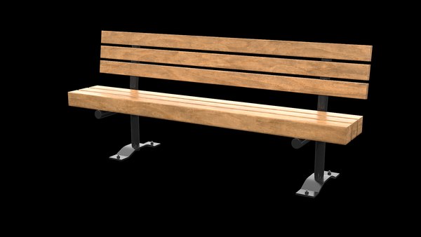Wooden bench 3D model - TurboSquid 1548968