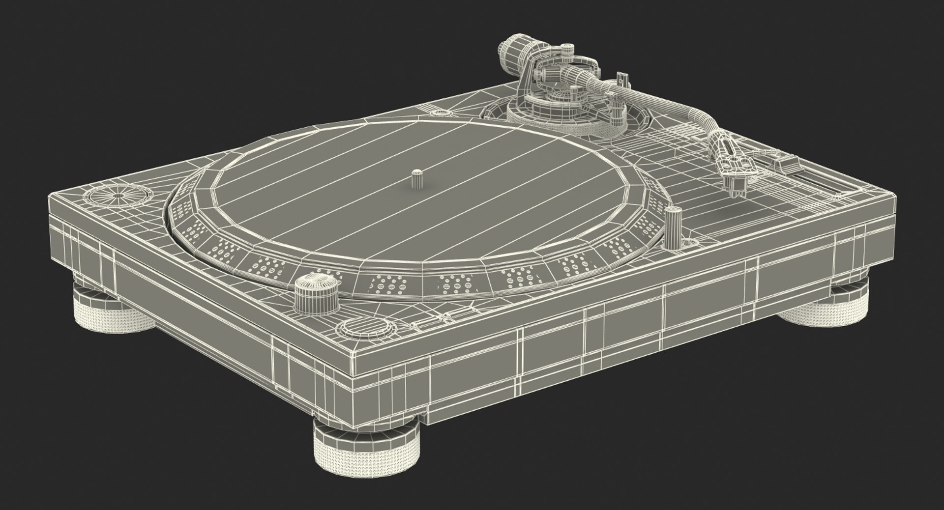 Professional Dj Turntable 3D Model - TurboSquid 1249312