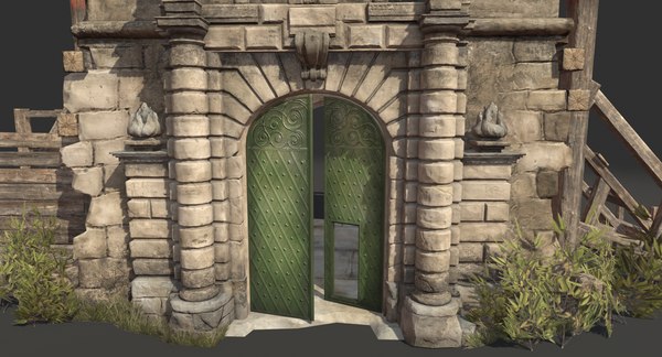 3D old portal castle interior model - TurboSquid 1258388