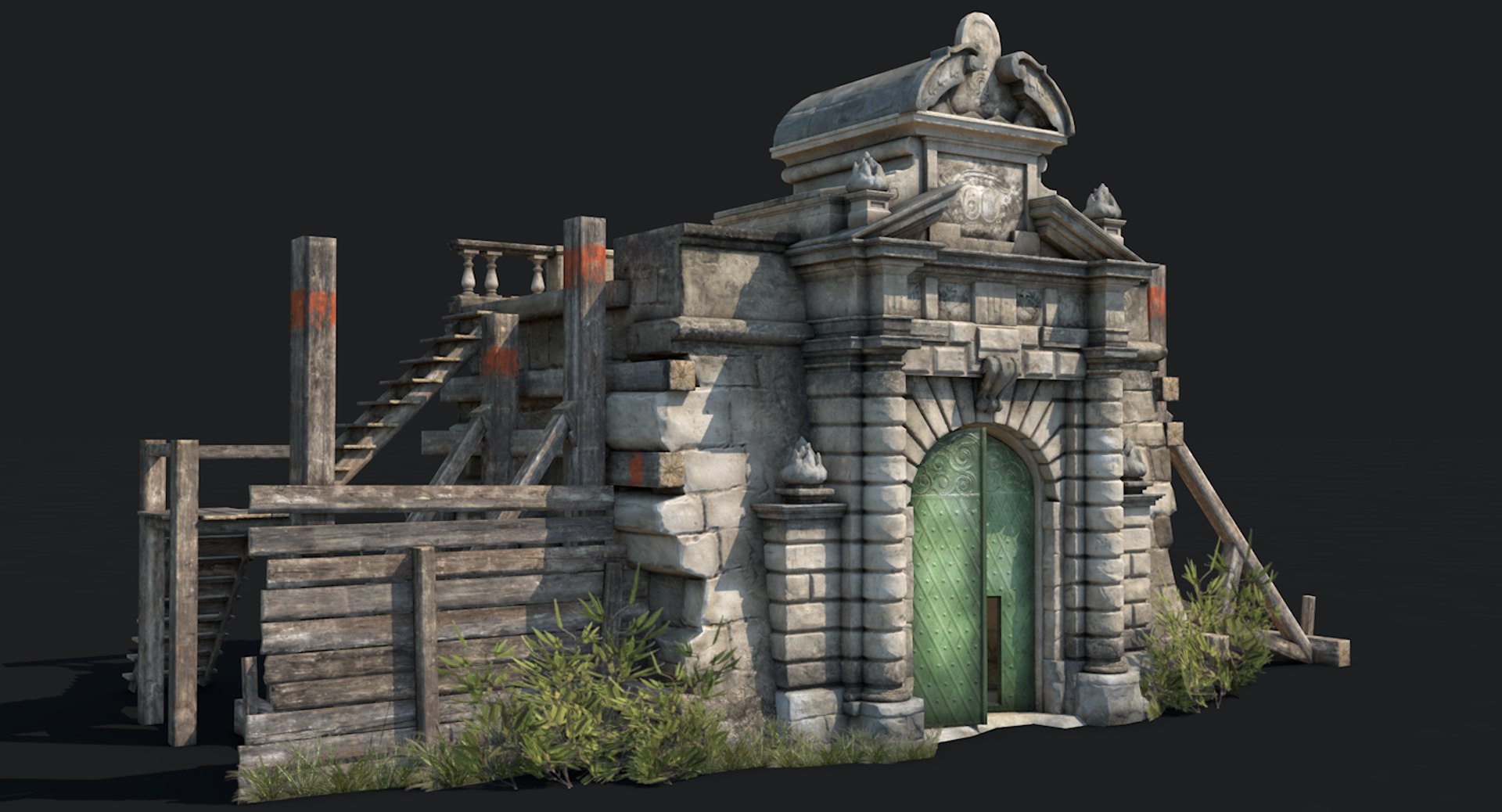 3D Old Portal Castle Interior Model - TurboSquid 1258388