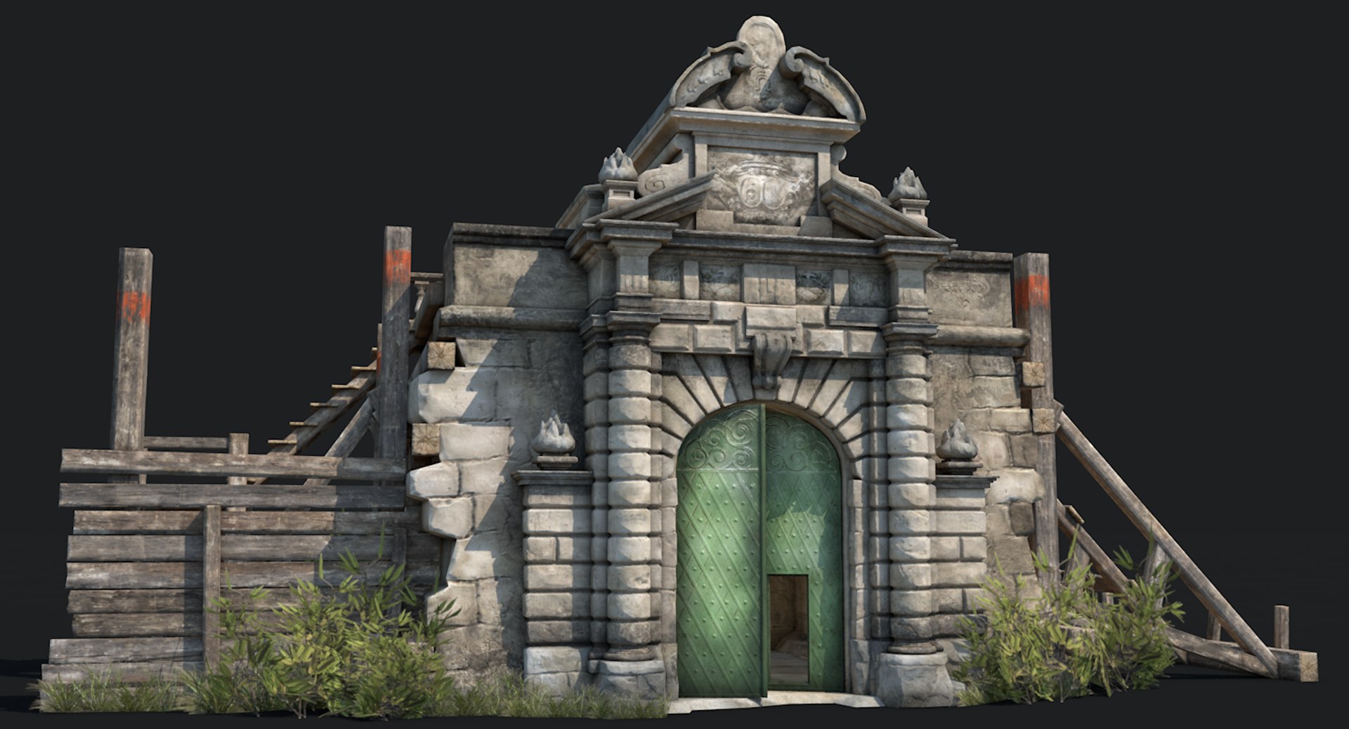 3D Old Portal Castle Interior Model - TurboSquid 1258388