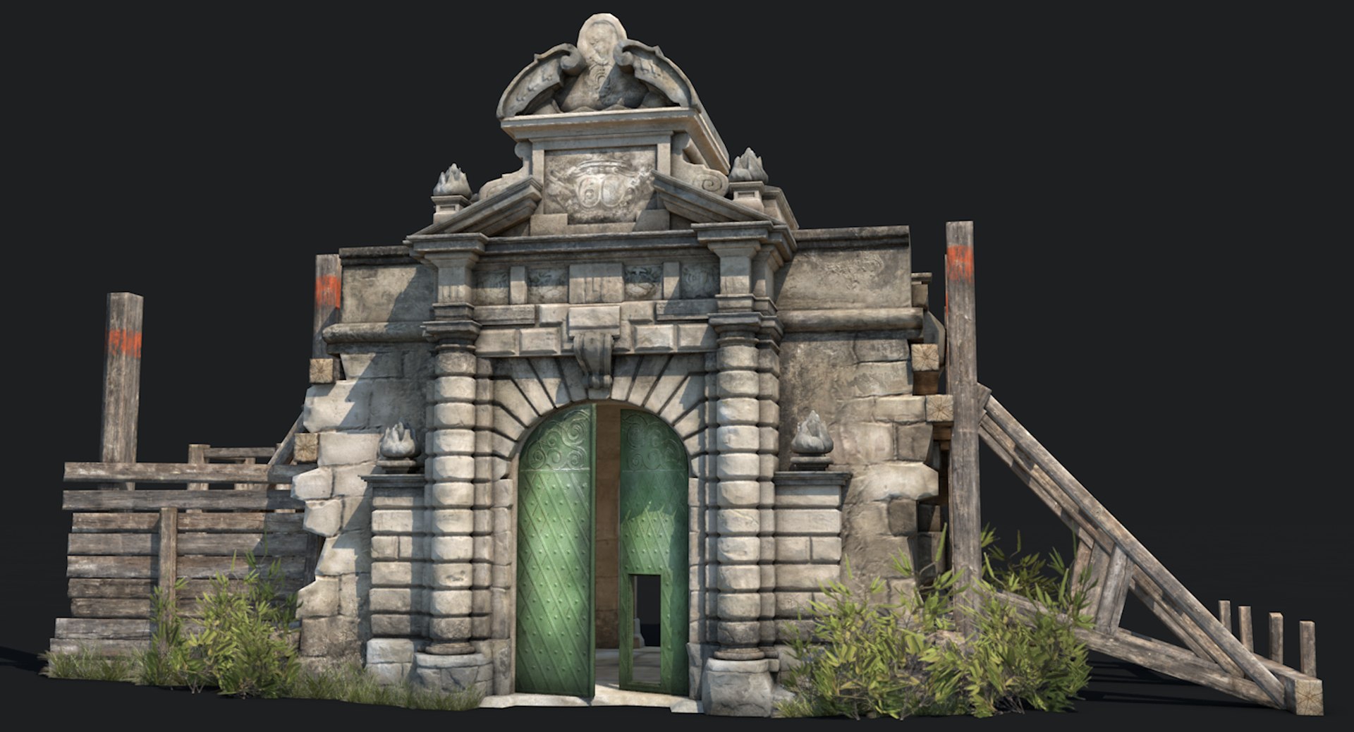 3D Old Portal Castle Interior Model - TurboSquid 1258388