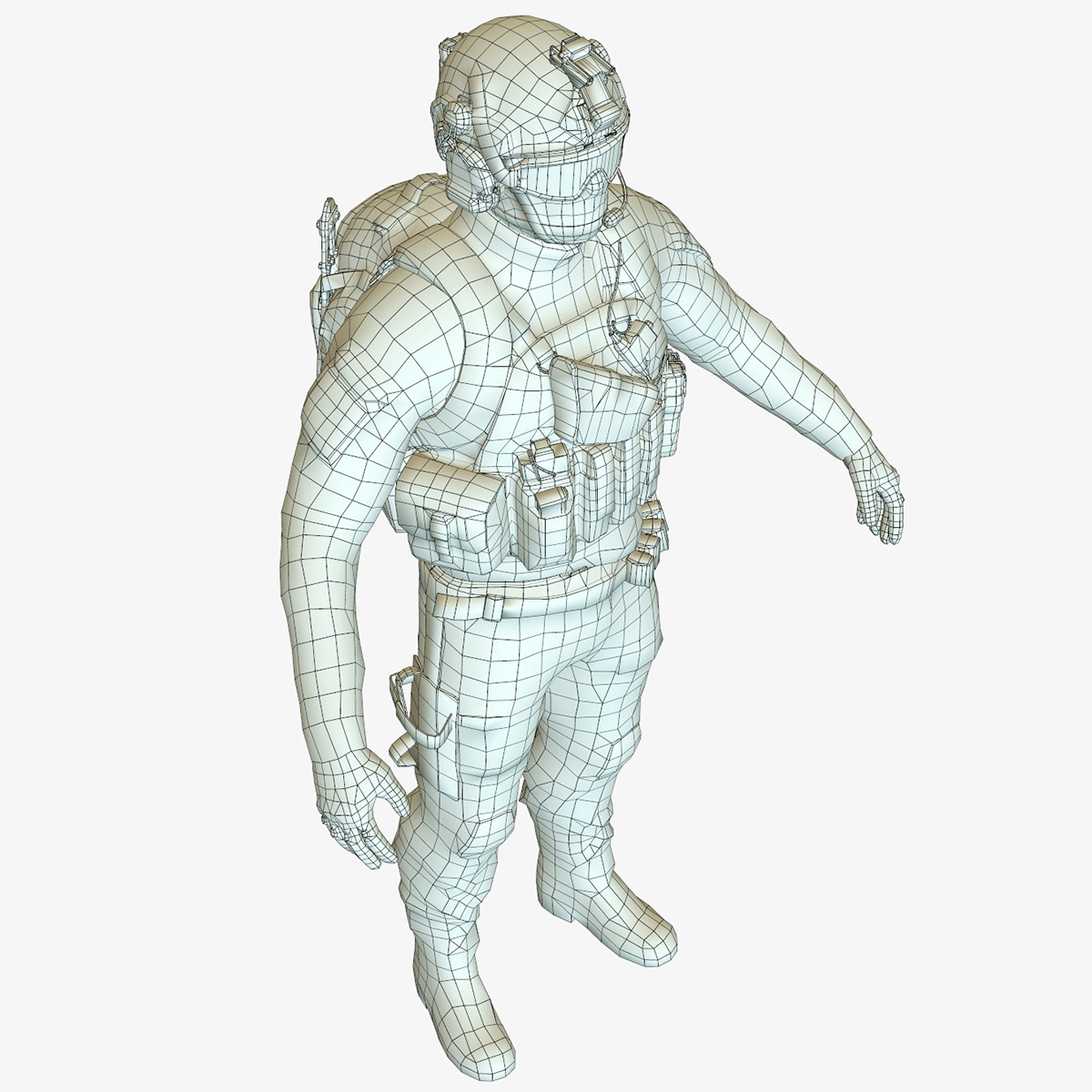 3d model special force soldier character