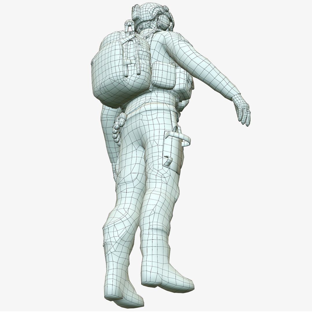 3d model special force soldier character