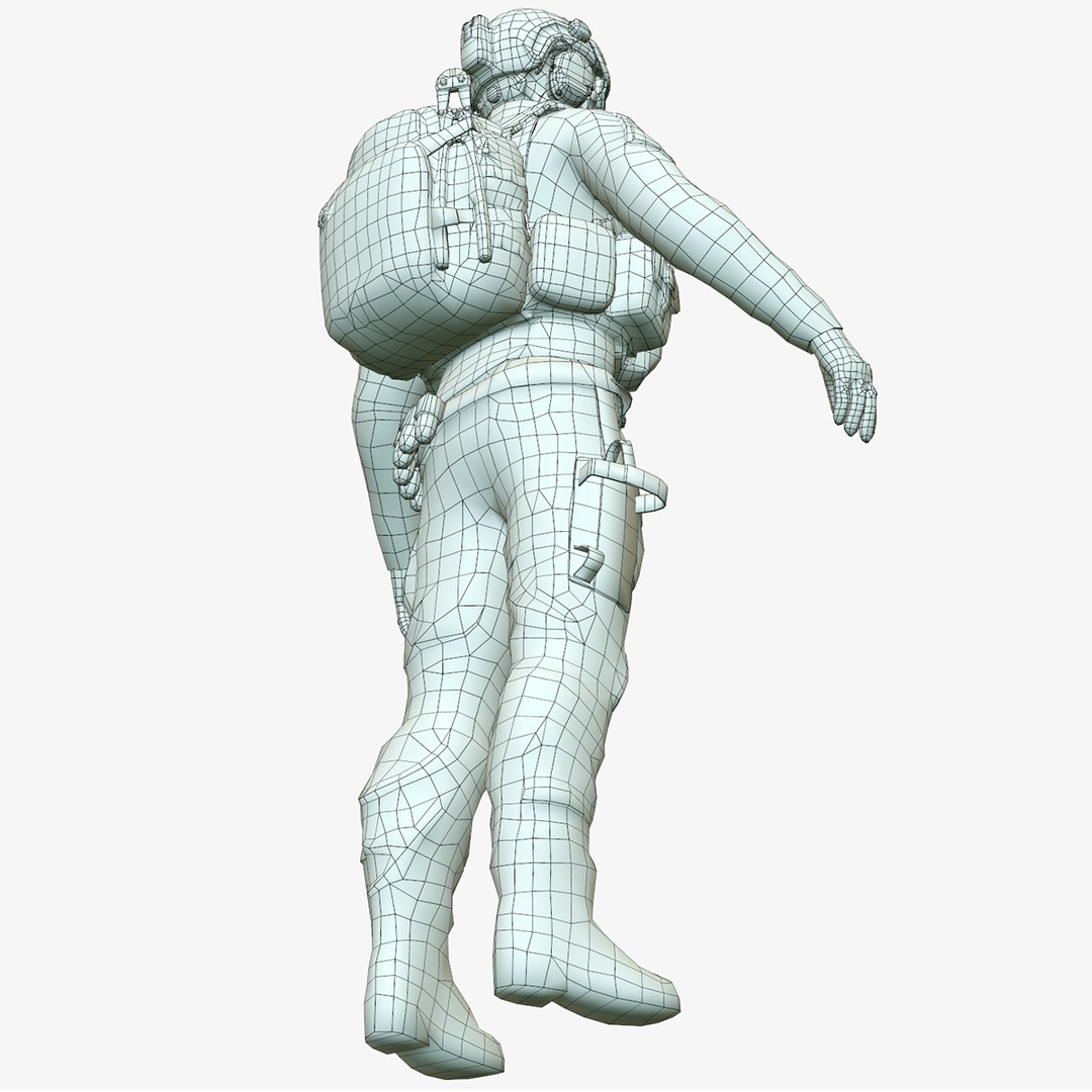 3d model special force soldier character