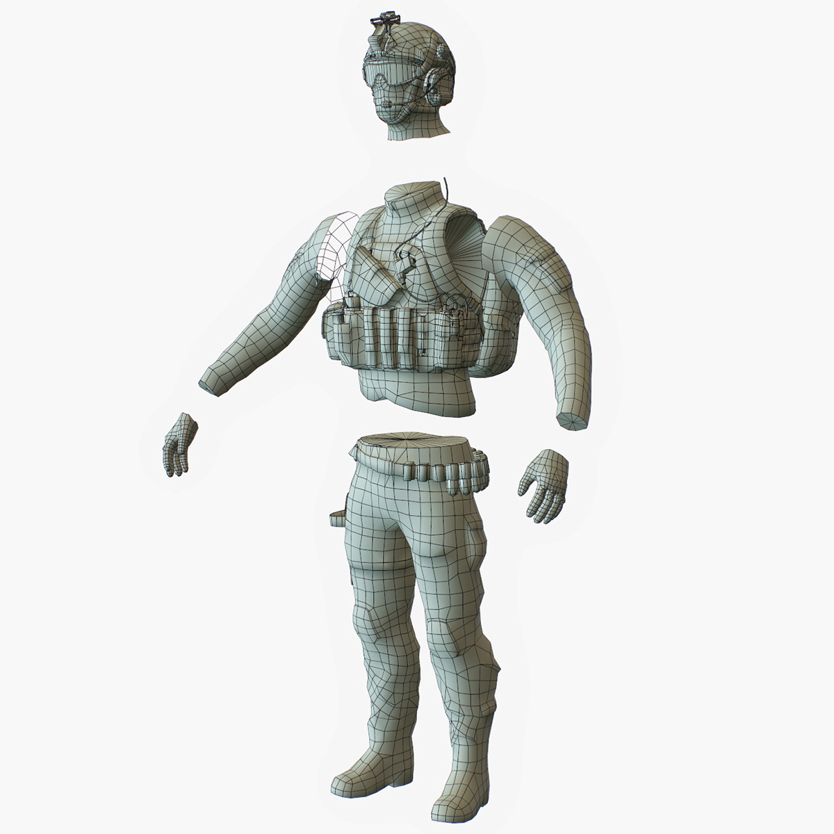 3d model special force soldier character