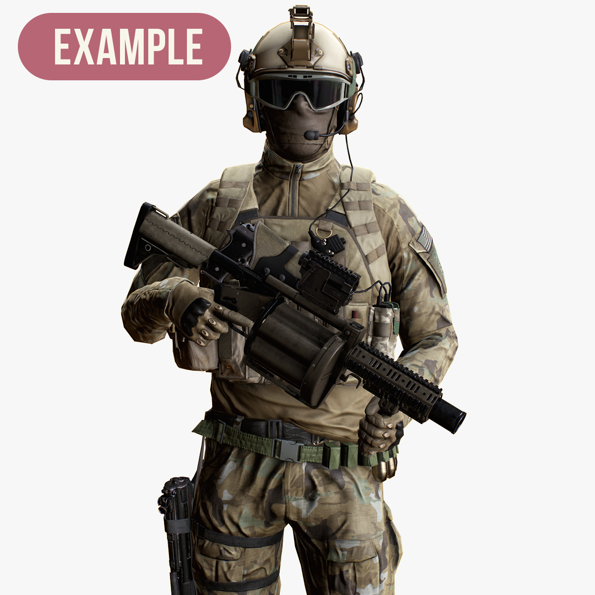 3d model special force soldier character