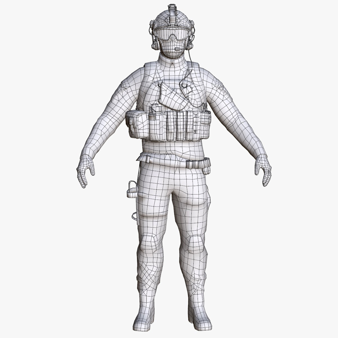 3d Model Special Force Soldier Character