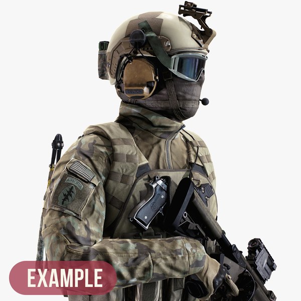 3d model special force soldier character