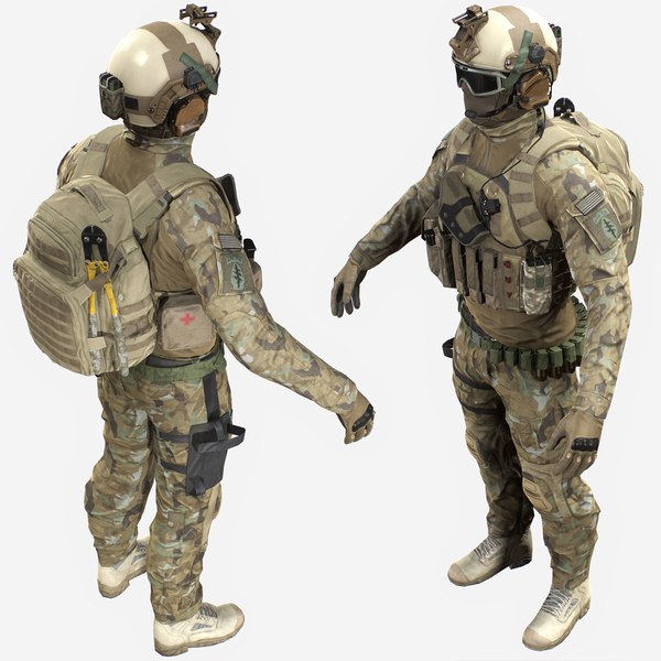 3d model special force soldier character