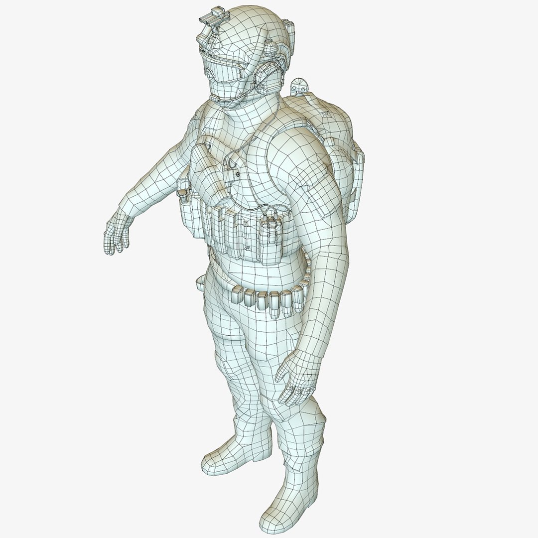 3d Model Special Force Soldier Character