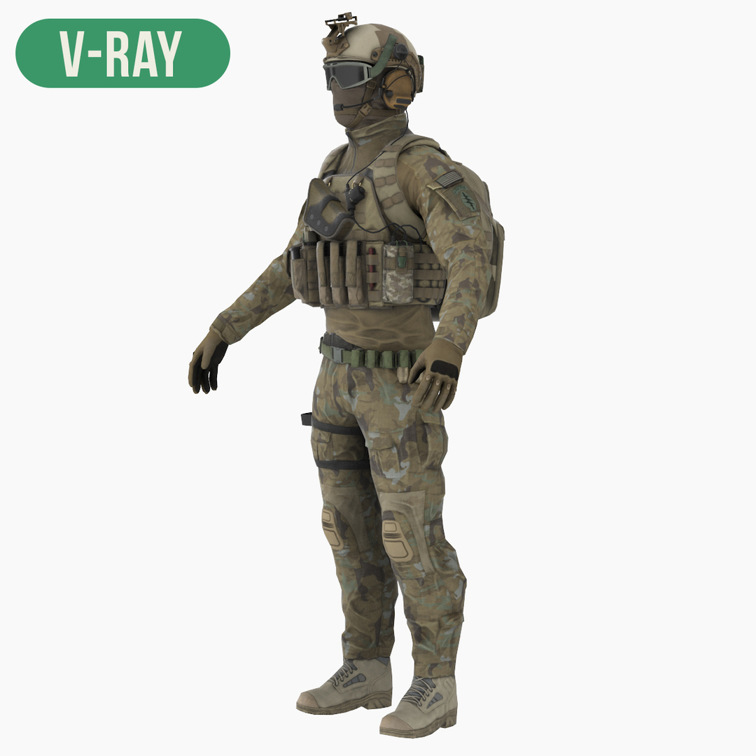 3d model special force soldier character