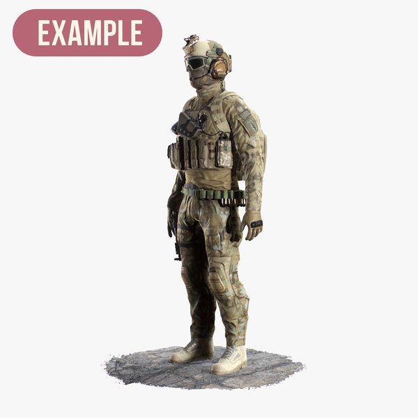 3d model special force soldier character
