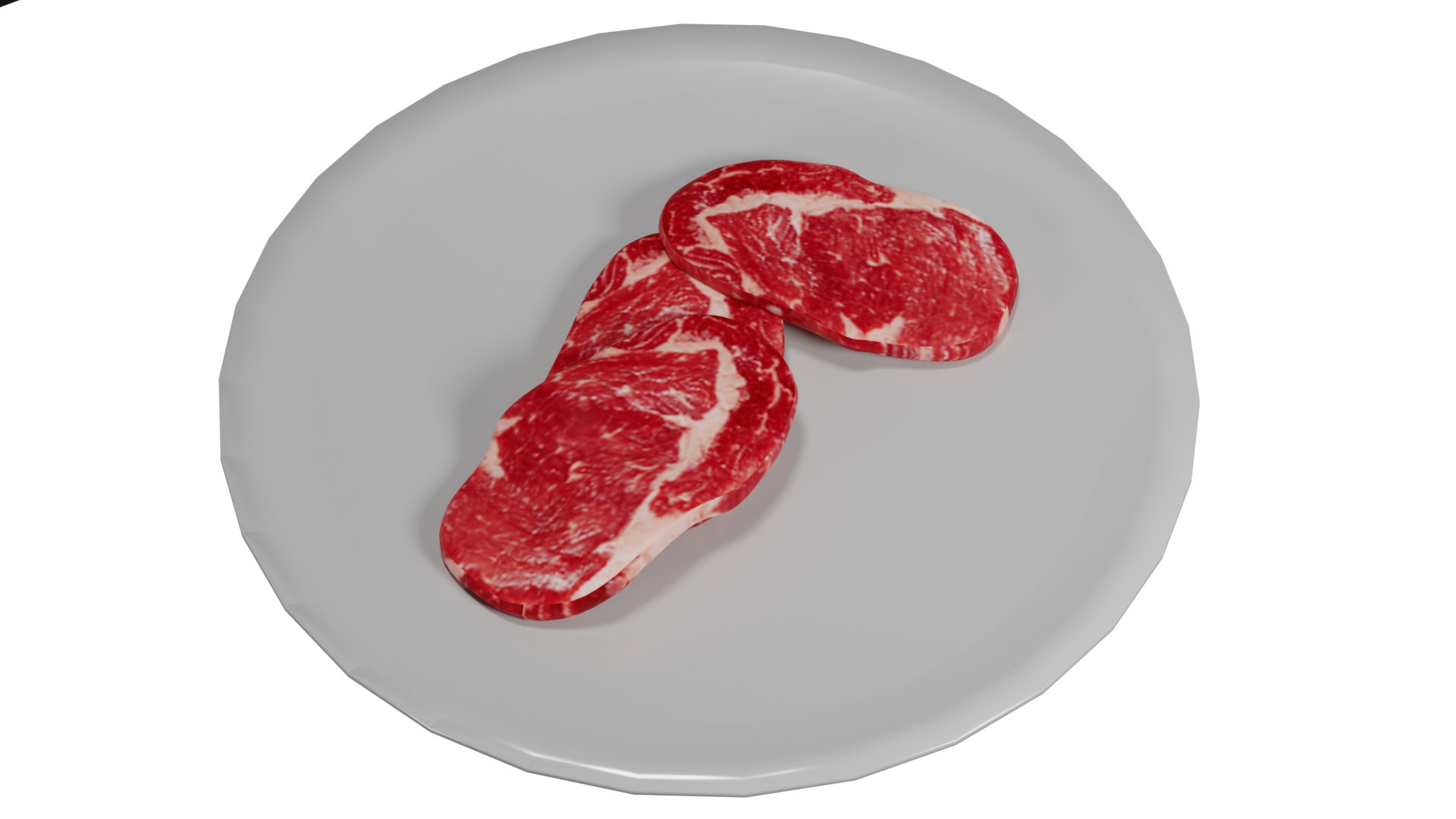 3D Model Roast Beef And Raw Meet - TurboSquid 2170364