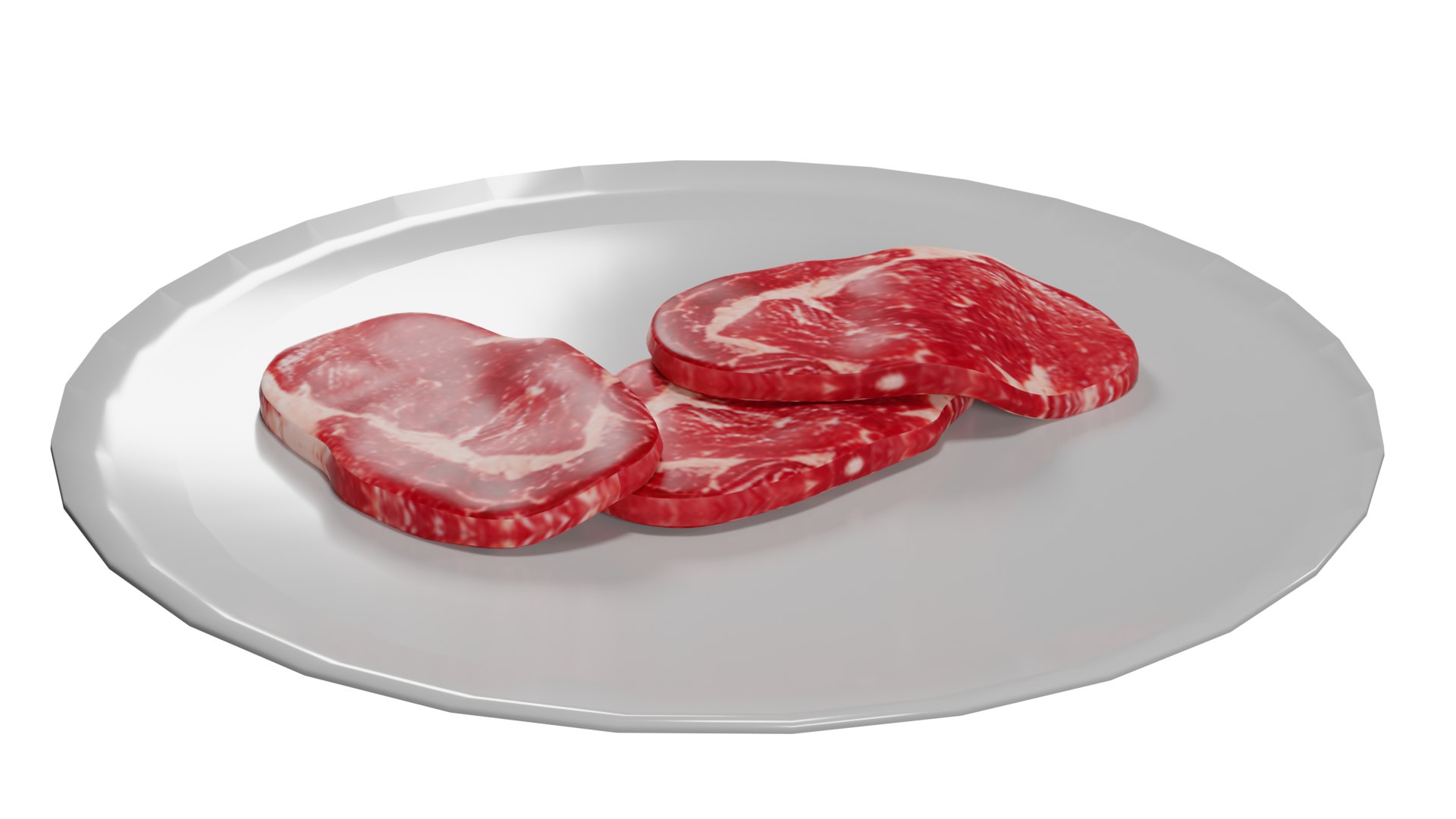 3D Model Roast Beef And Raw Meet - TurboSquid 2170364