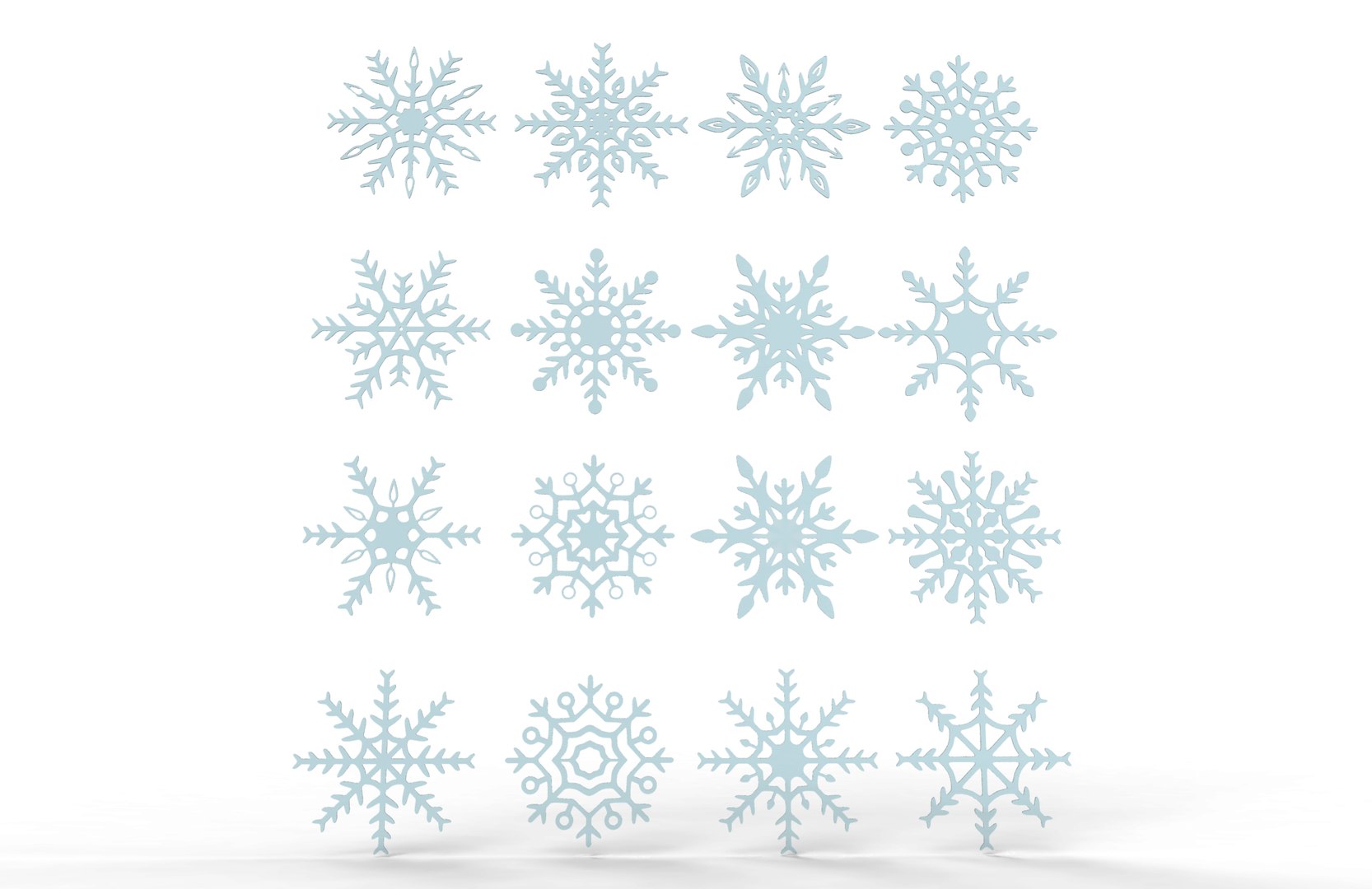 Realistic Snowflakes Model - TurboSquid 1495819