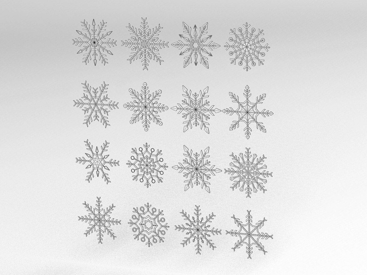 Realistic Snowflakes Model - TurboSquid 1495819