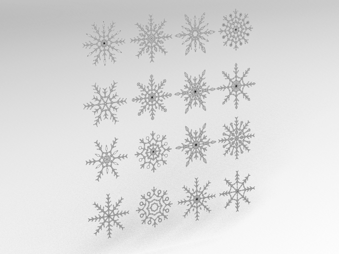 Realistic Snowflakes Model - TurboSquid 1495819
